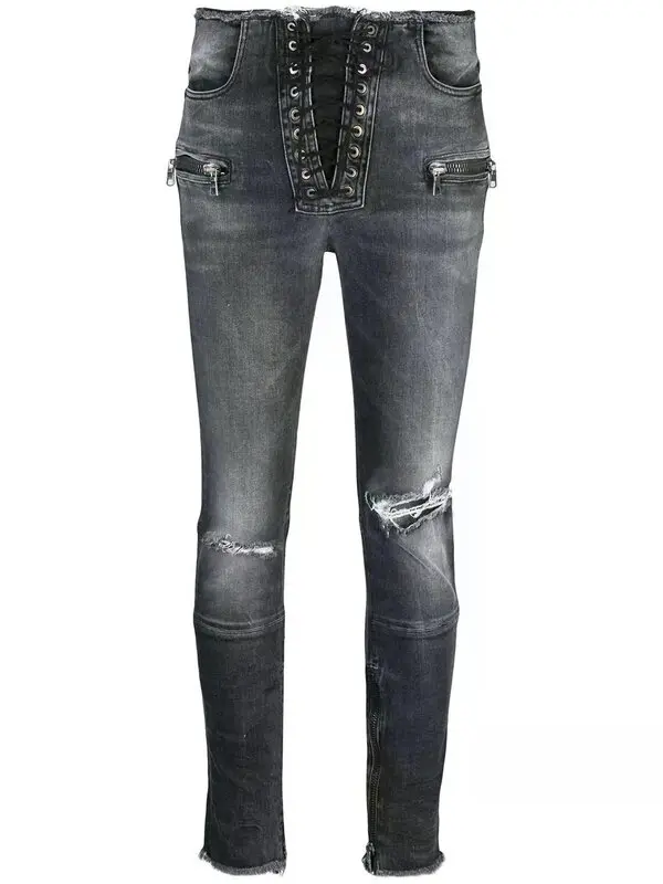 BEN TAVERNITI UNRAVEL PROJECT Distressed Skinny Jeans