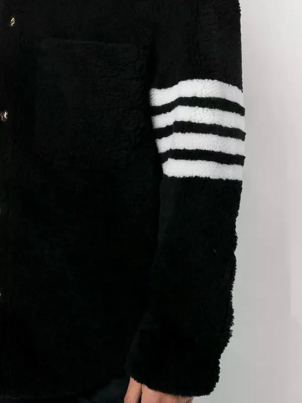 Thom Browne 4-bar Shearling Jacket - Blue