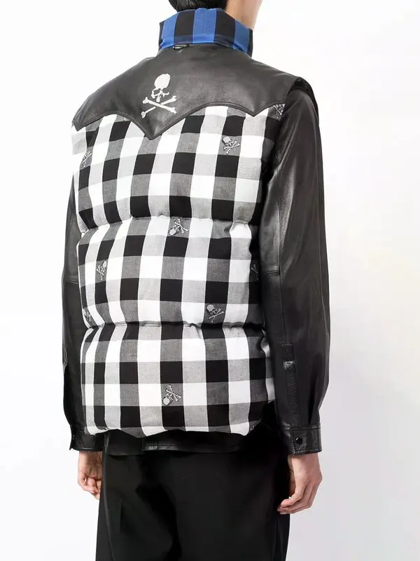 MASTERMIND WORLD Check-print Padded Gillet