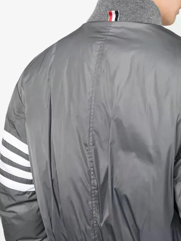 Thom Browne 4-bar Stripe Bomber Jacket - Grey