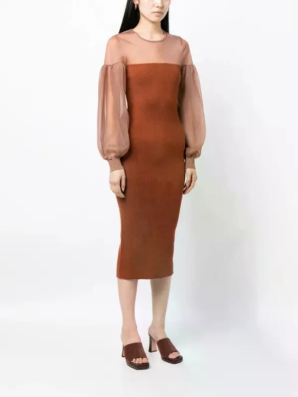 Ulla Johnson Milla Sheer-paneling Ribbed Dress