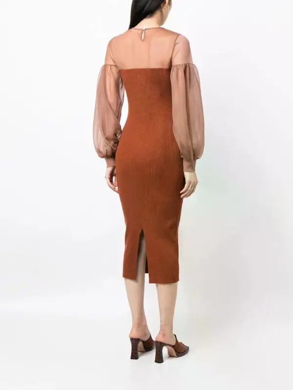 Ulla Johnson Milla Sheer-paneling Ribbed Dress