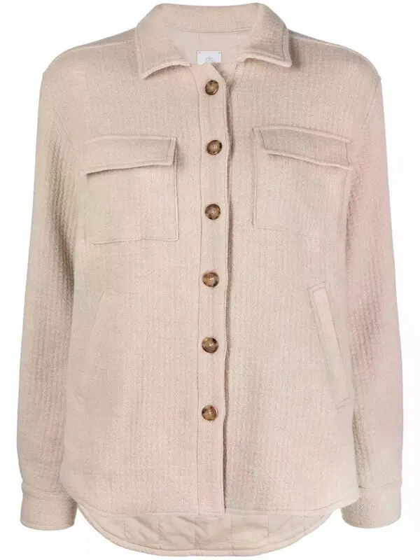 Eleventy Wool Textured Long-sleeve Shirt