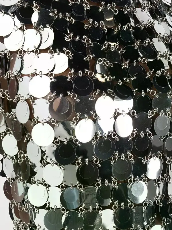 Rabanne Metallic-disks Short-sleeved Top - Silver