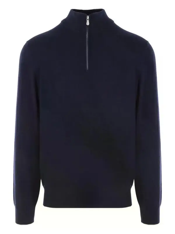 Brunello Cucinelli Zip-fastening Cashmere Sweater - Blue