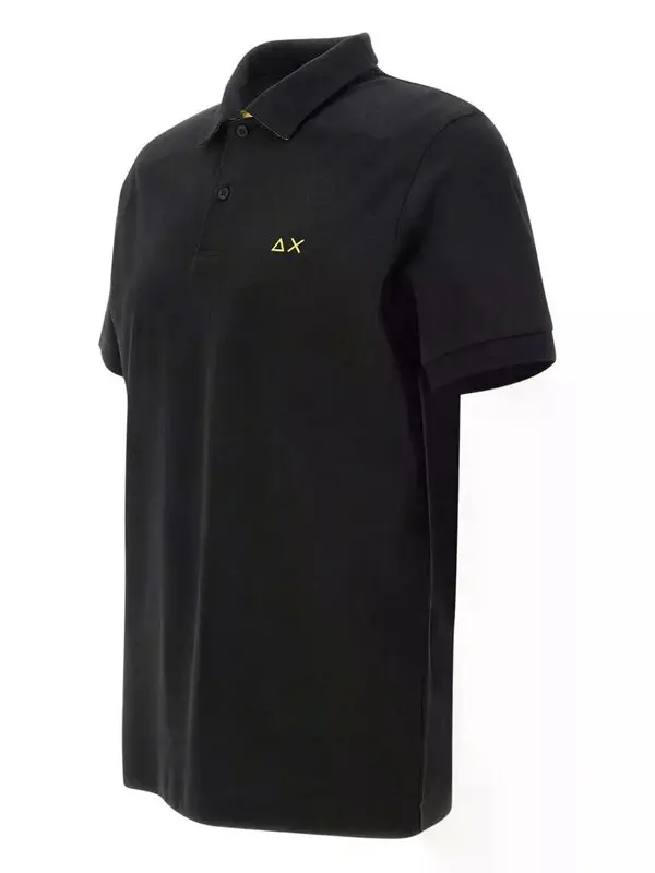 SUN 68 Logo-embroidered Polo Shirt - Black