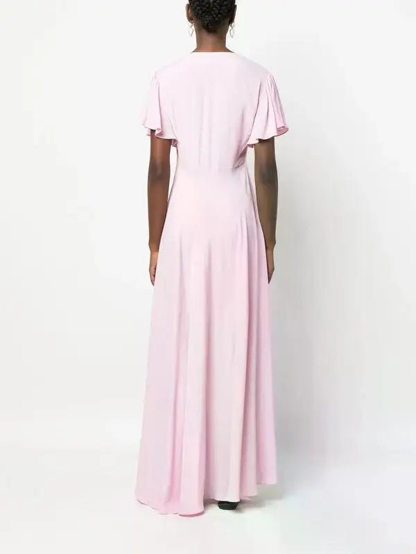 Vivetta Ruched Cut-out Maxi Dress - Pink