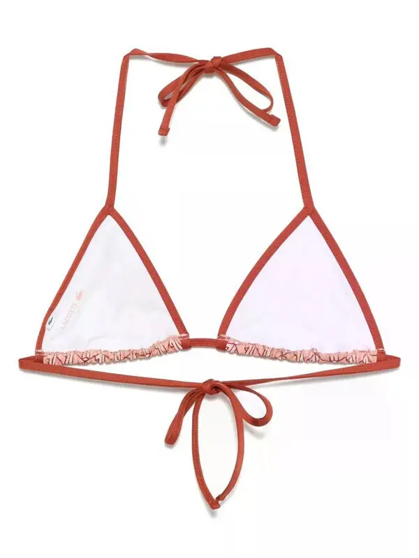 Lacoste Monogram-print Bikini Top