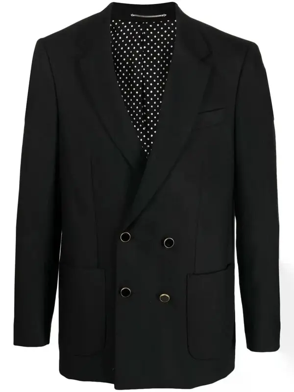 PT TORINO Double-breasted Wool-mohair Blazer