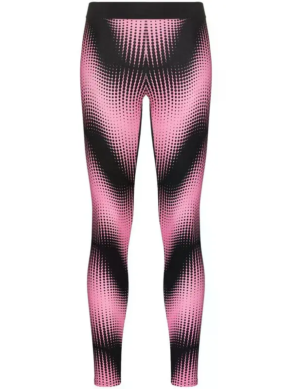 Rabanne Abstract-print Leggings - Pink