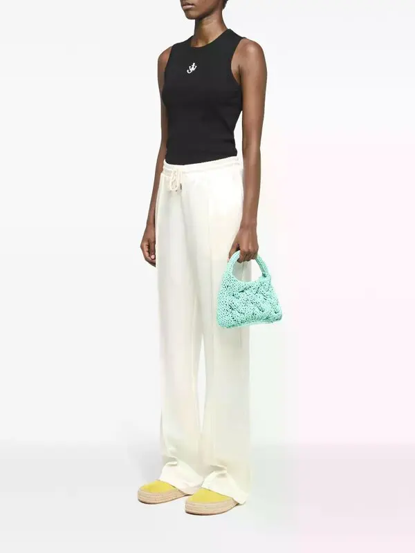 JW Anderson Anchor-embroidered Top - Black