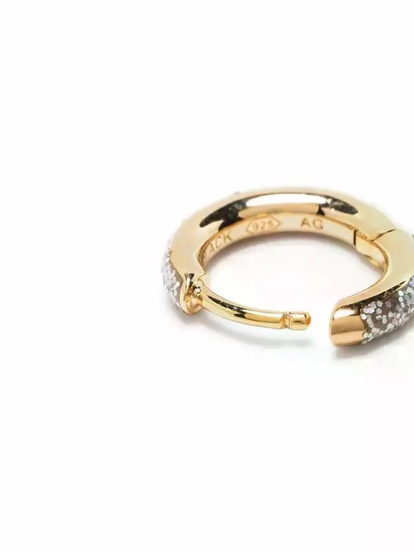 MARIA BLACK Kate Opal Glitter Hoop Earrings