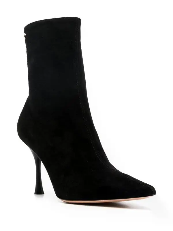 GIANVITO ROSSI Suede Zip Ankle Boots