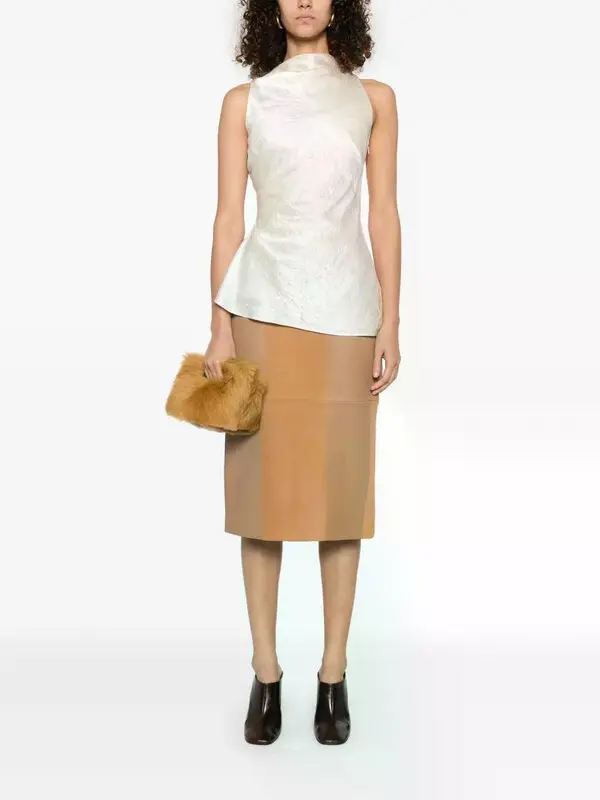 Alexander McQueen Asymmetric Satin Top
