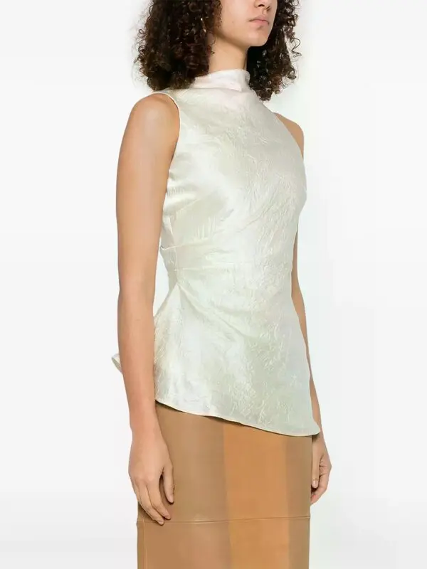 Alexander McQueen Asymmetric Satin Top