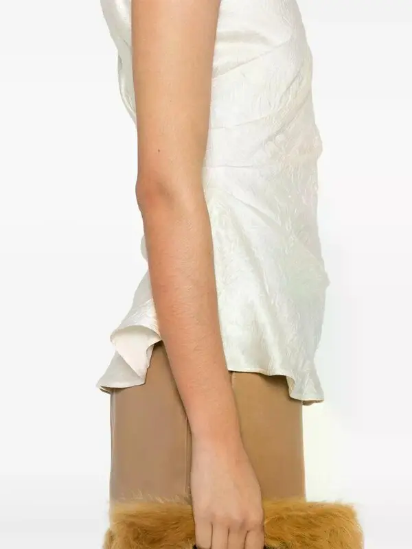Alexander McQueen Asymmetric Satin Top
