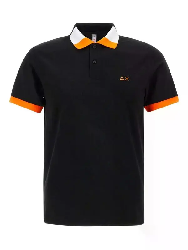 SUN 68 Jersey Polo Shirt - Black