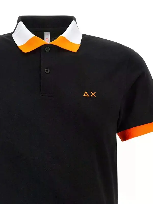 SUN 68 Jersey Polo Shirt - Black