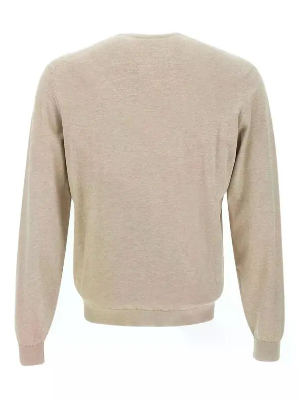 FILIPPO DE LAURENTIIS Crew Neck Long Sleeve Sweater - Neutrals