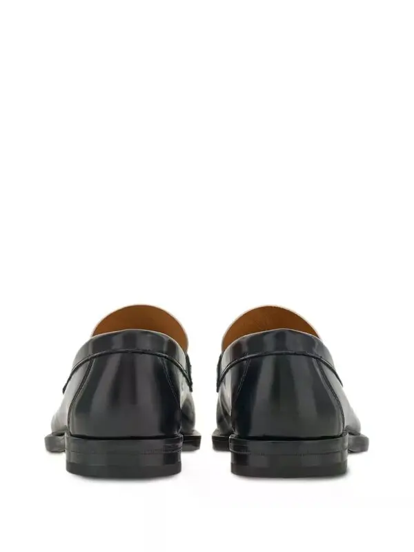 FERRAGAMO Logo-debossed Two-tone Leather Loafers