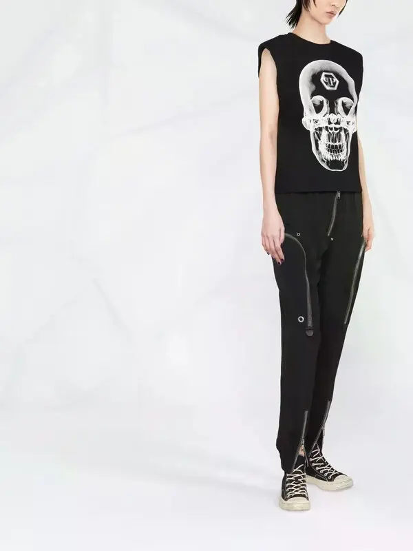 Philipp Plein Graphic Print Sleeveless Top