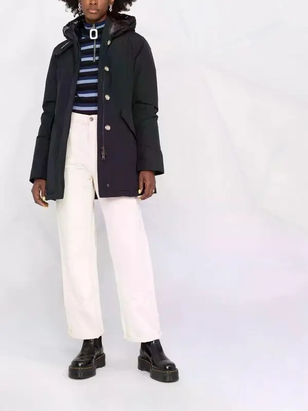 Woolrich Hooded Padded Coat - Blue