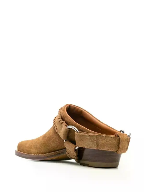 BUTTERO® Square-toe Buckle-strap Mules