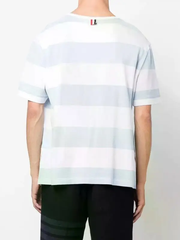 Thom Browne Rwb Pocket Striped T-shirt - Blue