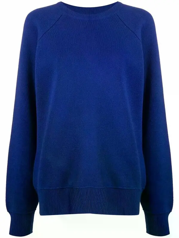 BARRIE Cashmere-cotton Crewneck Sweatshirt - Blue