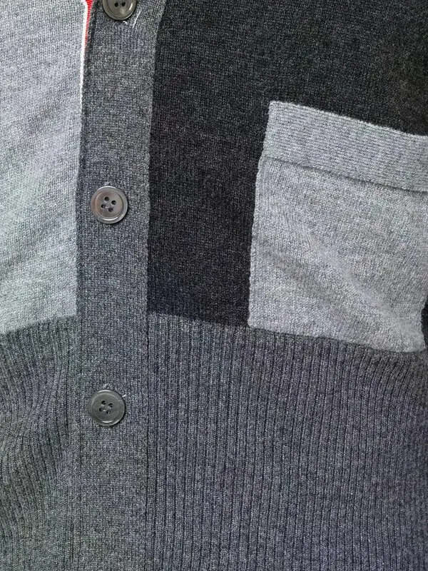 Thom Browne Fitted Waist V-neck Cardigan