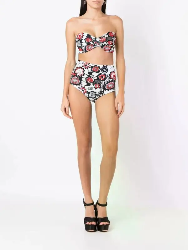 AMIR SLAMA Floral Print Bikini Set