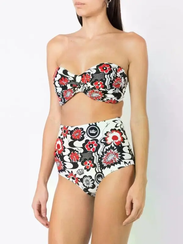 AMIR SLAMA Floral Print Bikini Set