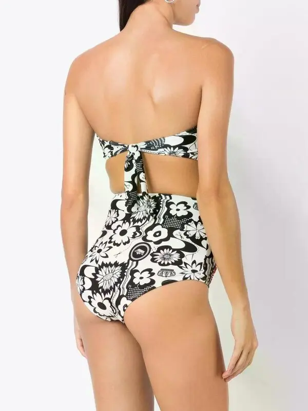 AMIR SLAMA Floral Print Bikini Set