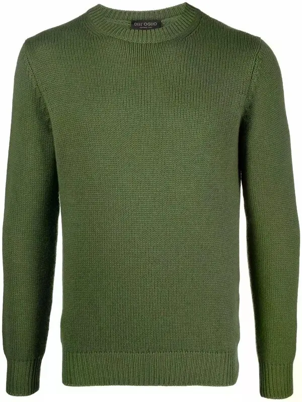 DELL'OGLIO Rib-trimmed Crew-neck Jumper