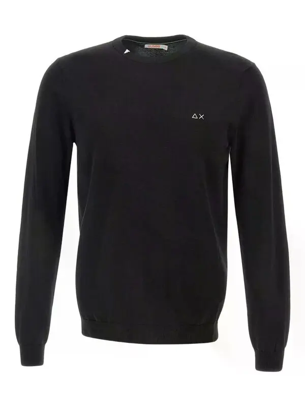 SUN 68 Crew-neck Long-sleeve Jumper - Black