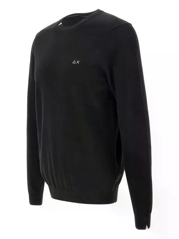 SUN 68 Crew-neck Long-sleeve Jumper - Black