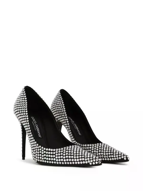 Dolce & Gabbana 105mm Rhinestone-embellished Satin Pumps