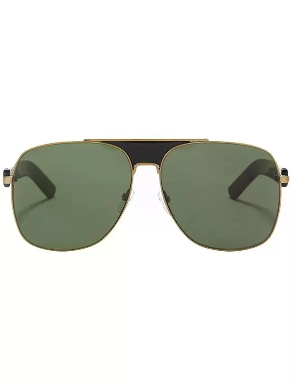 Palm Angels Pilot-frame Sunglasses - Green
