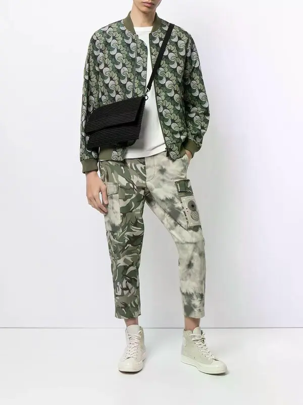 PORTS V Camouflage Tie-dye Tapered Trousers