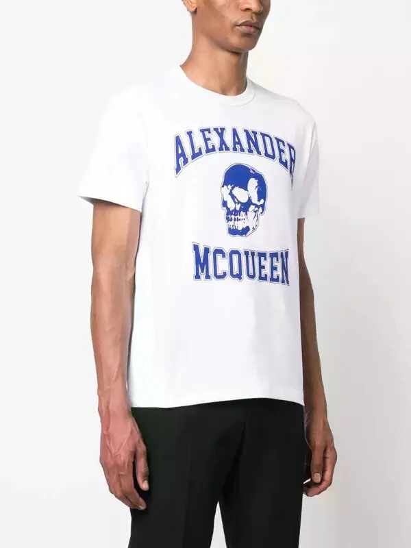 Alexander McQueen Logo-print Cotton T-shirt - White