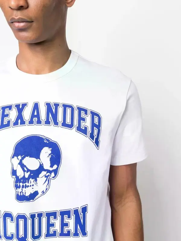 Alexander McQueen Logo-print Cotton T-shirt - White