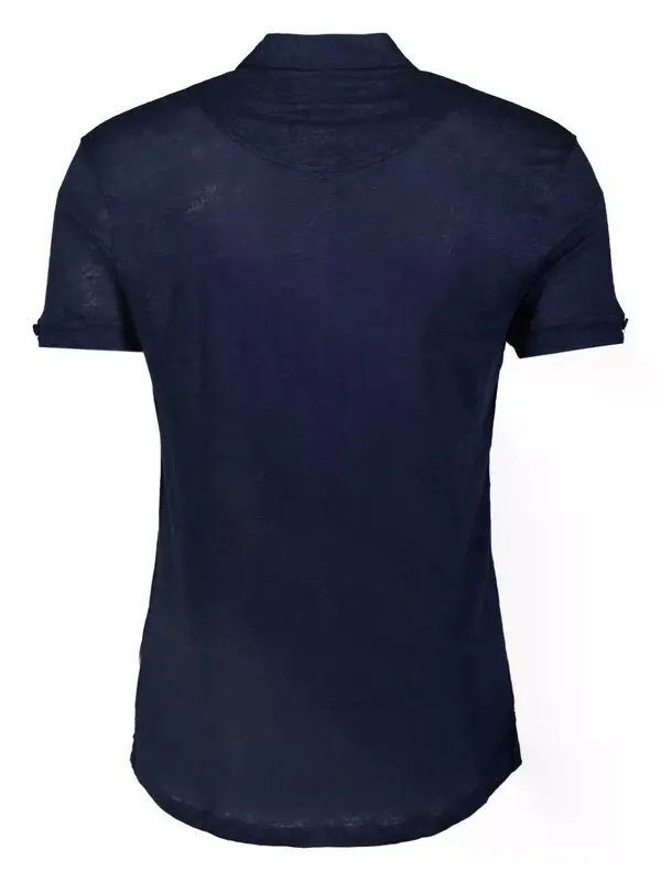 Orlebar Brown Short-sleeved Linen Polo Shirt - Blue