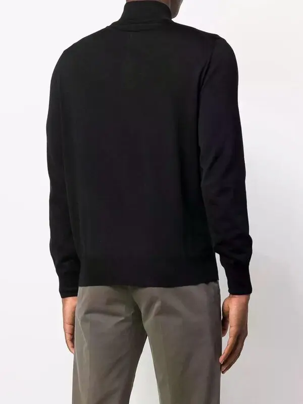 Canali Zipped Funnel-neck Pullover