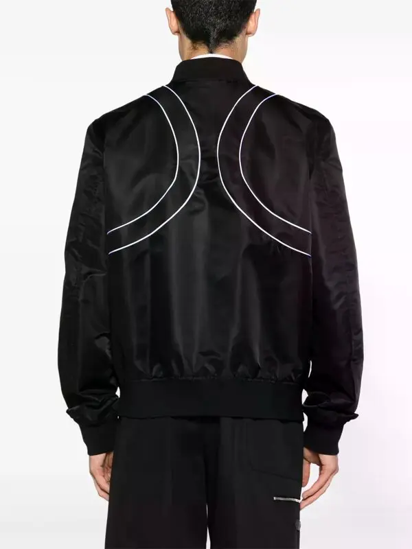 Alexander McQueen Piped-trim Zip-up Bomber Jacket