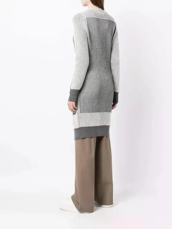 Lorena Antoniazzi Colour-block Ribbed-knit Cardigan-coat