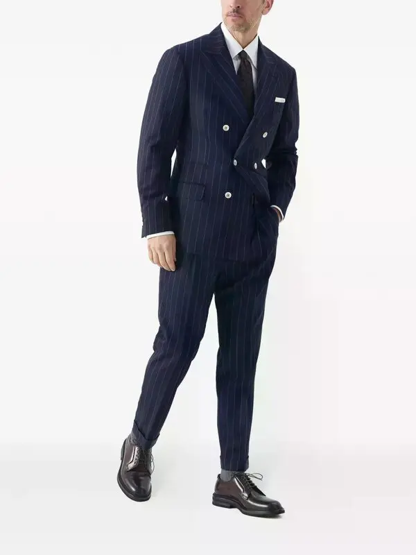 Brunello Cucinelli Pinstripe-print Double-breasted Blazer