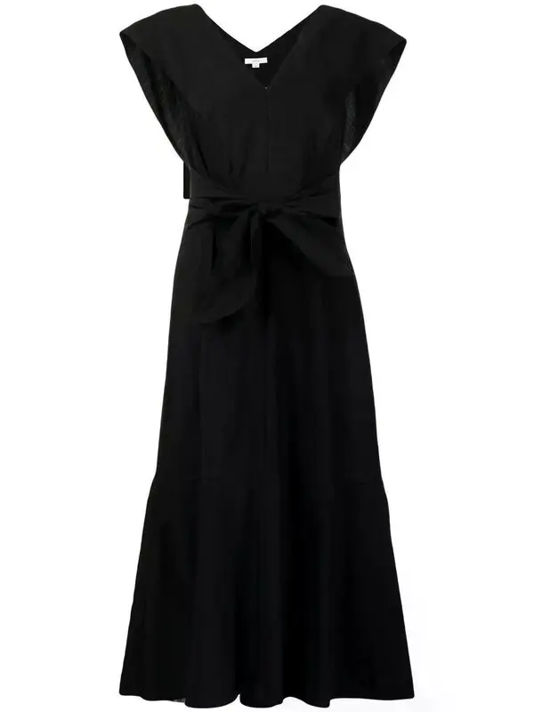 Vince V-neck Sleeveless Midi Dress