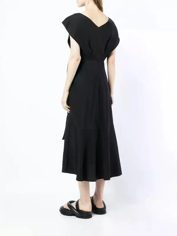 Vince V-neck Sleeveless Midi Dress