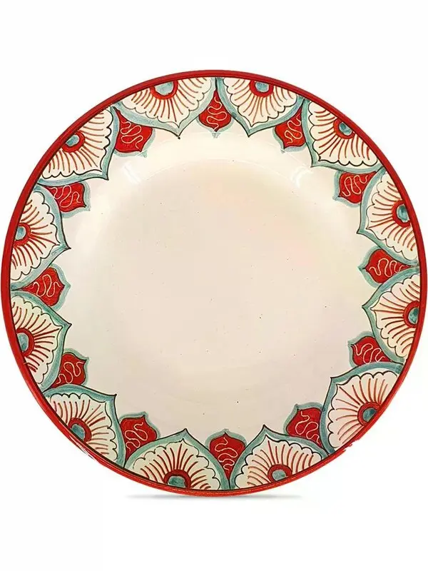 LES-OTTOMANS Peacock Dinner Plate - Multicolour