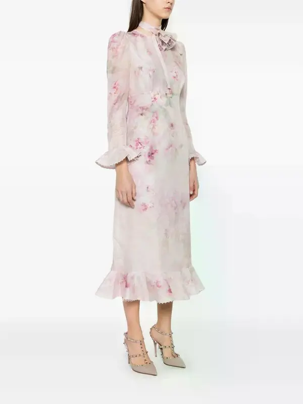 Zimmermann Crush Flower Midi Dress